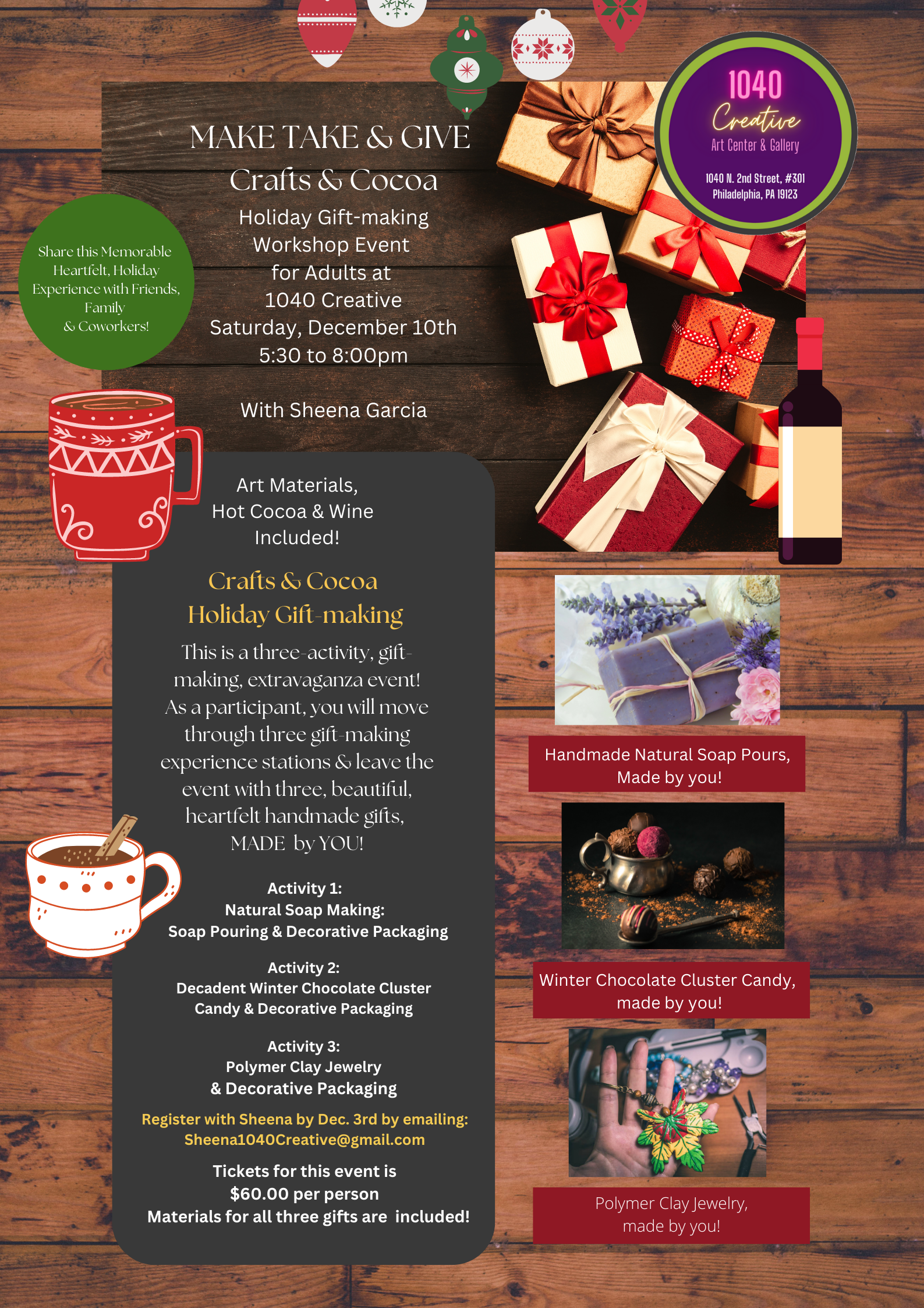 Make, Take and Give Crafting at 1040 Creative - NLBID | Northern ...